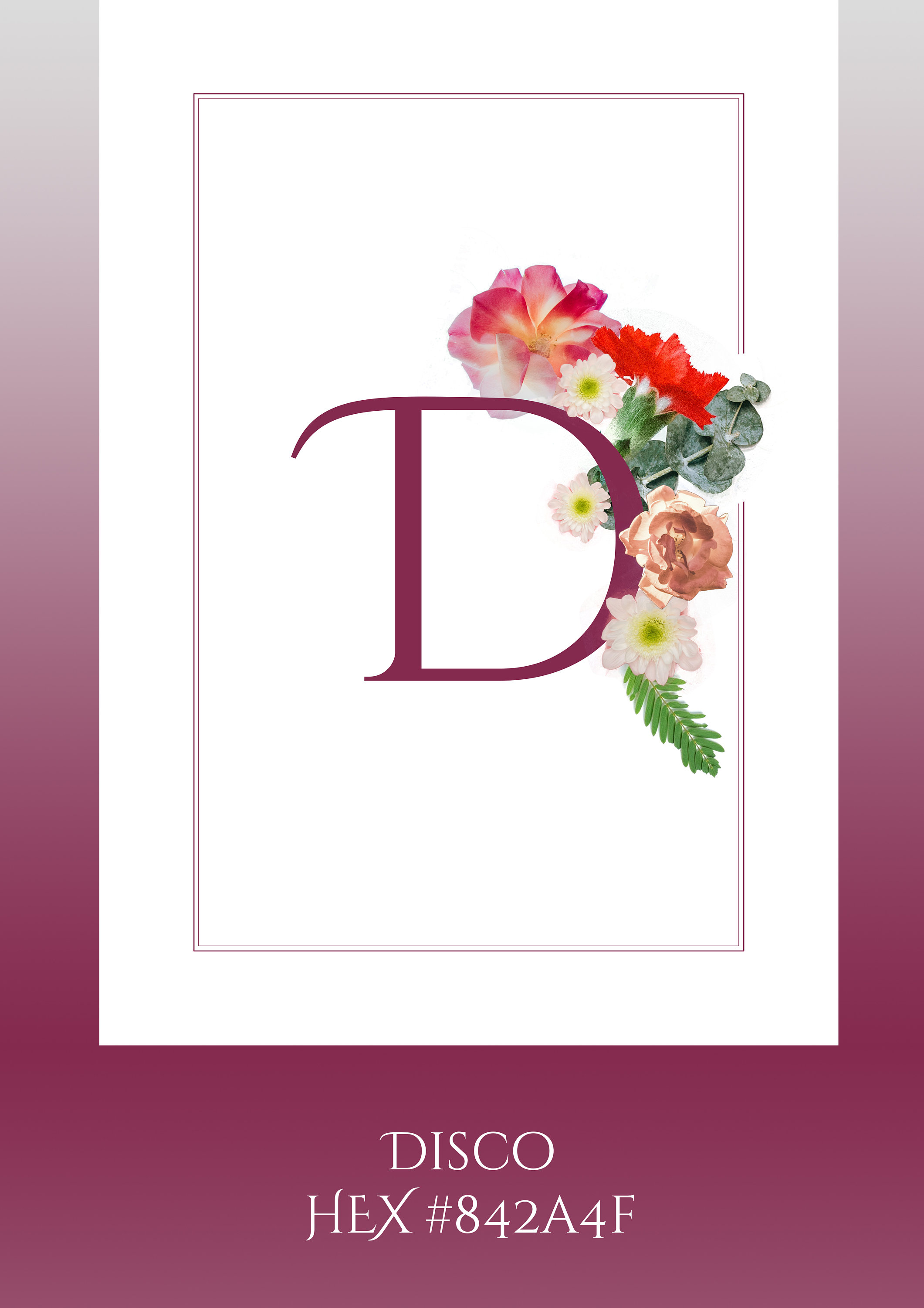 Printable Floral Letters in 5 Different Colors Ideal for Wall - Etsy