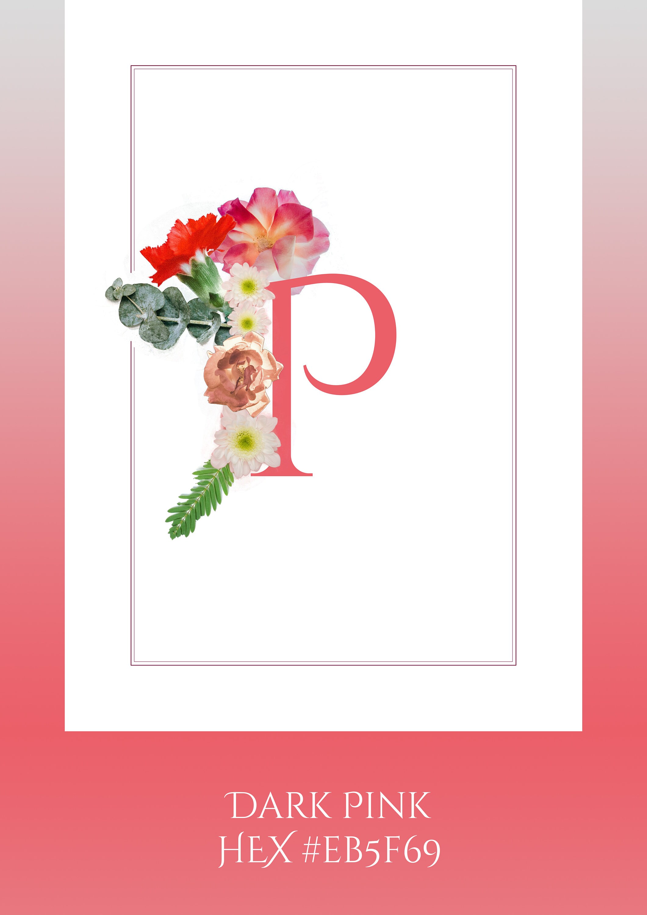 Printable Floral Letters in 5 Different Colors Ideal for Wall - Etsy