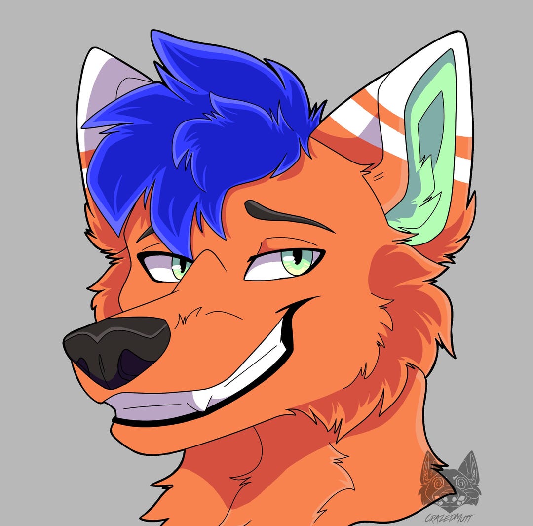 Furry Shaded Headshot - Etsy