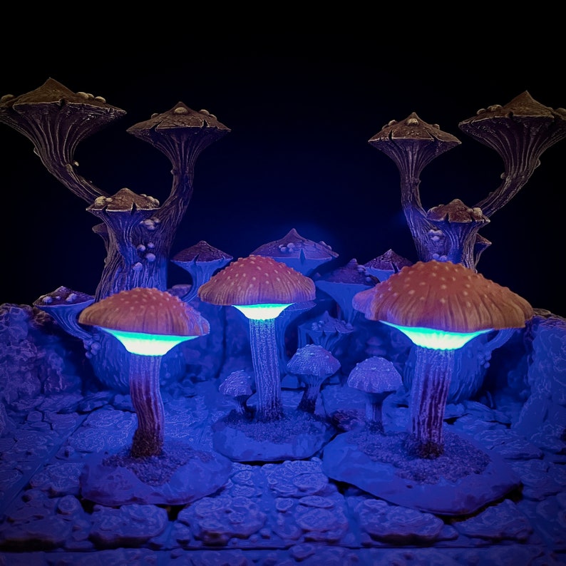 Set of (3) Giant LED Mushrooms Scatter Terrain (unpainted) - Etsy