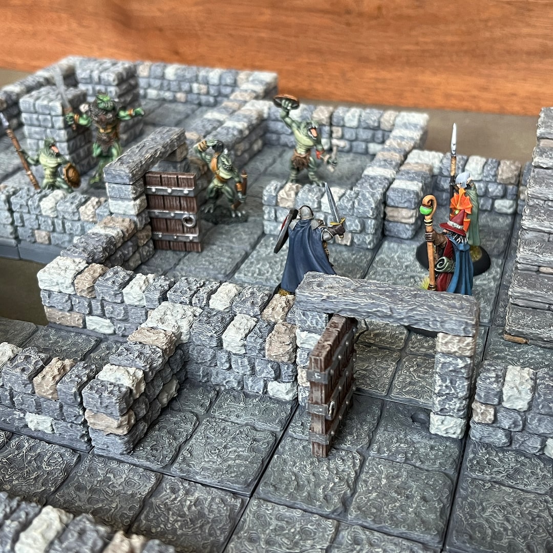 Unpainted Dragonlock 3D Printed Half Height Dungeon Terrain. - Etsy