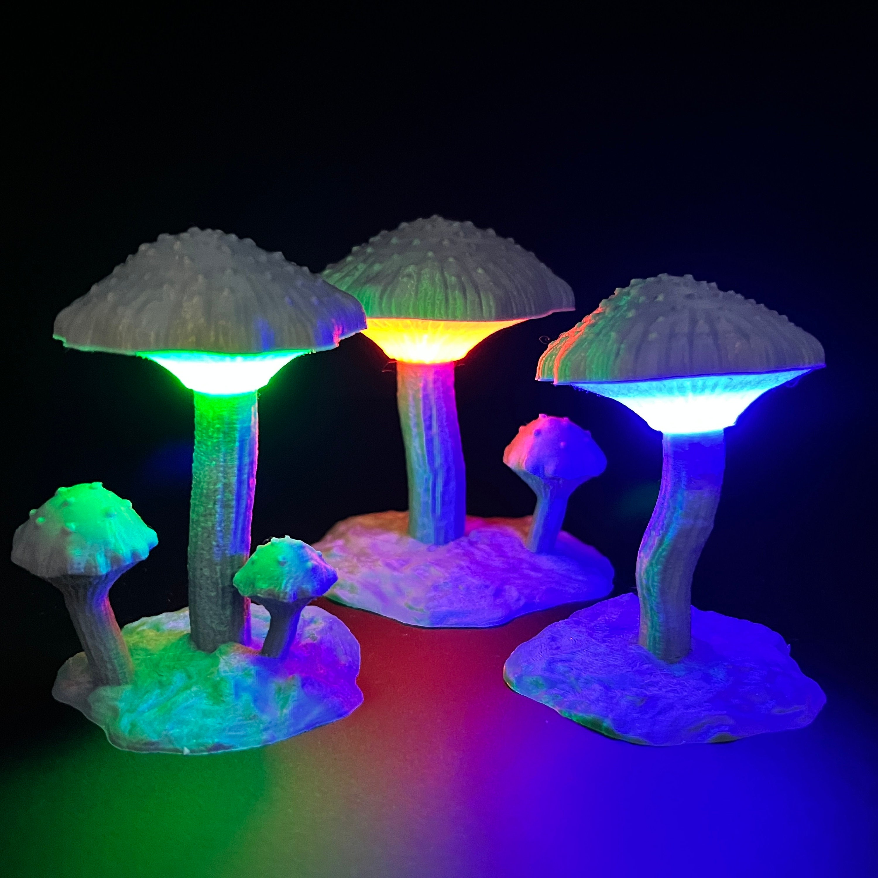 Set of (3) Giant LED Mushrooms Scatter Terrain (unpainted) - Etsy
