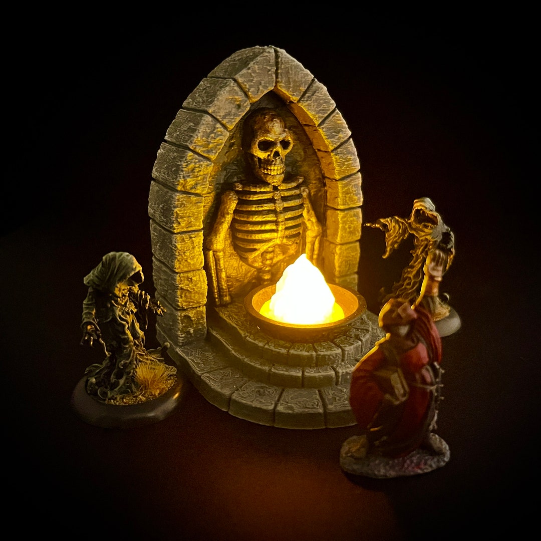 3D Printed Fat Dragon Games Skeleton LED Statue (unpainted) - Etsy