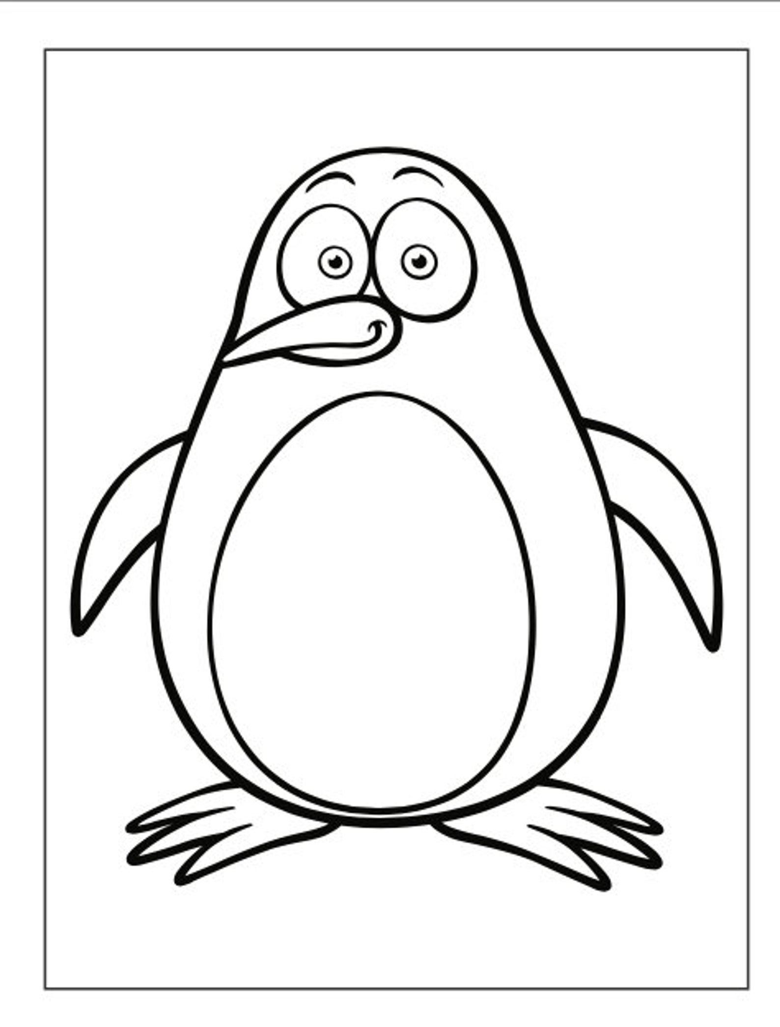 20 Cute Penguin Coloring Pages for Kids (2-6 Y/o) - Etsy