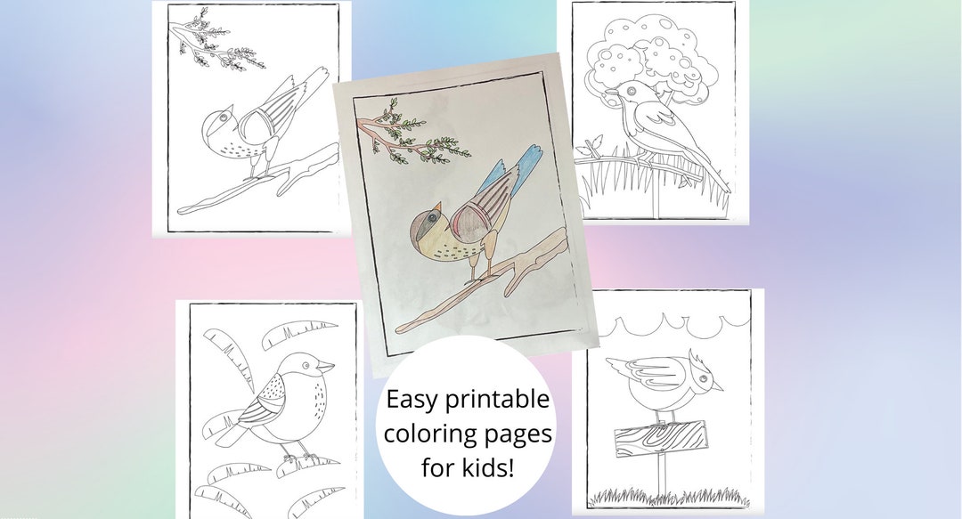 50 Cool Birds Coloring Pages Fore Kids Ages 5-10 Y/o - Etsy