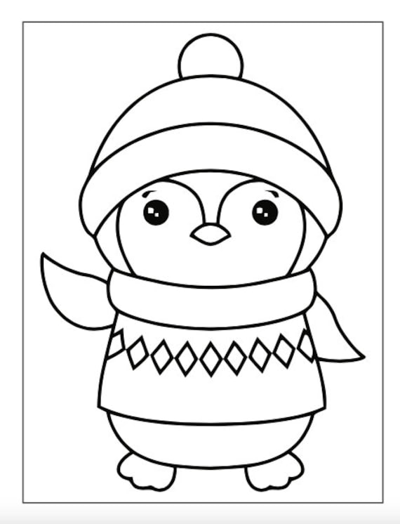 Coloring Pages Of Cute Penguins