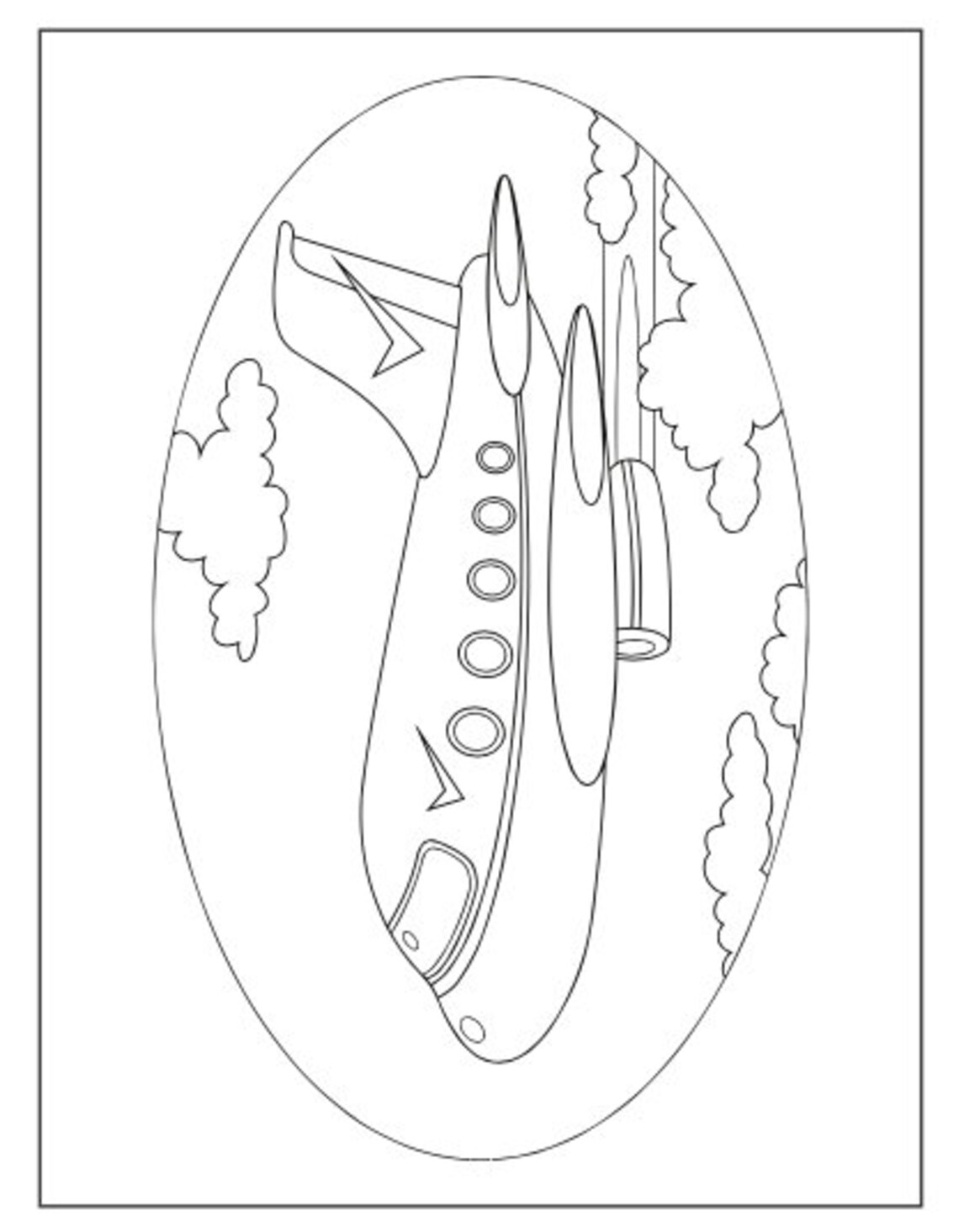 20 Pages of Plane Coloring Pages for Kids (2-6 Y/o) - Etsy Canada
