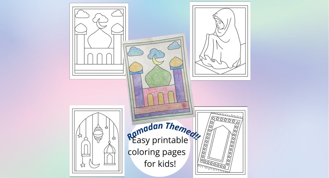 30 Pages of Ramadan Themed Coloring Activities for Kids (3-7 Y/o) - Etsy