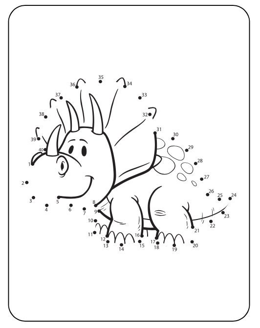 20 Pages for Dinosaur Dot-to-dot Activities for Kids (5-10 Y/0) (t-rex ...