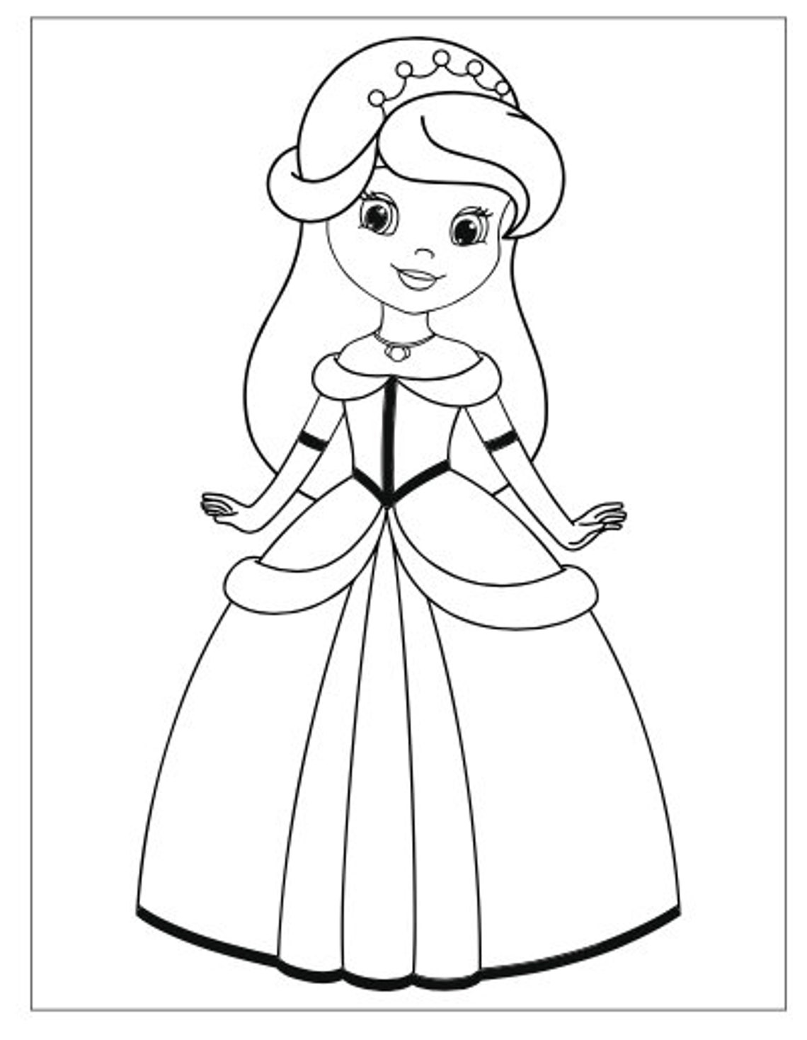 20 Pages of Beautiful Princess Coloring Pages for Kids (5-10 Y/o ...