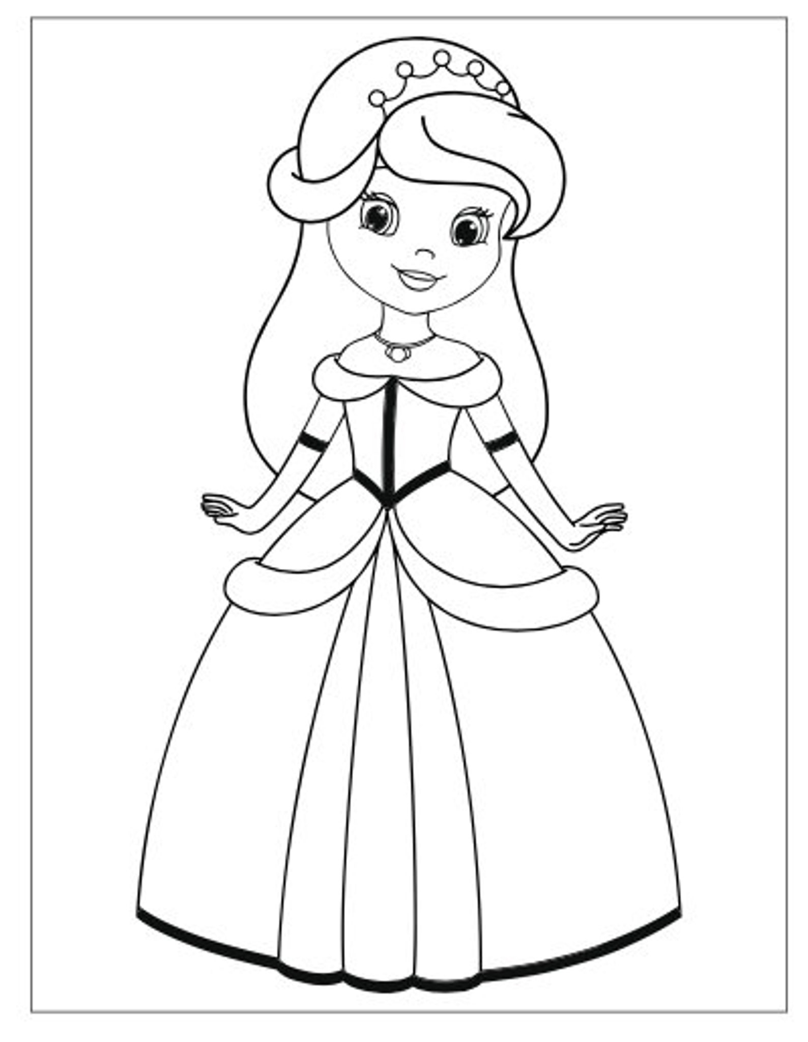 20 Pages of Beautiful Princess Coloring Pages for Kids (5-10 Y/o ...