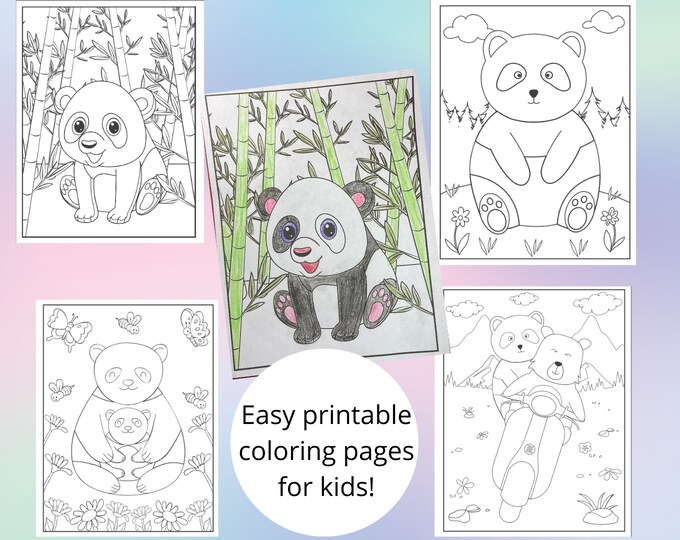 Cute Cartoon Panda Temporary Fake Tattoo Sticker (set of 2) - Etsy