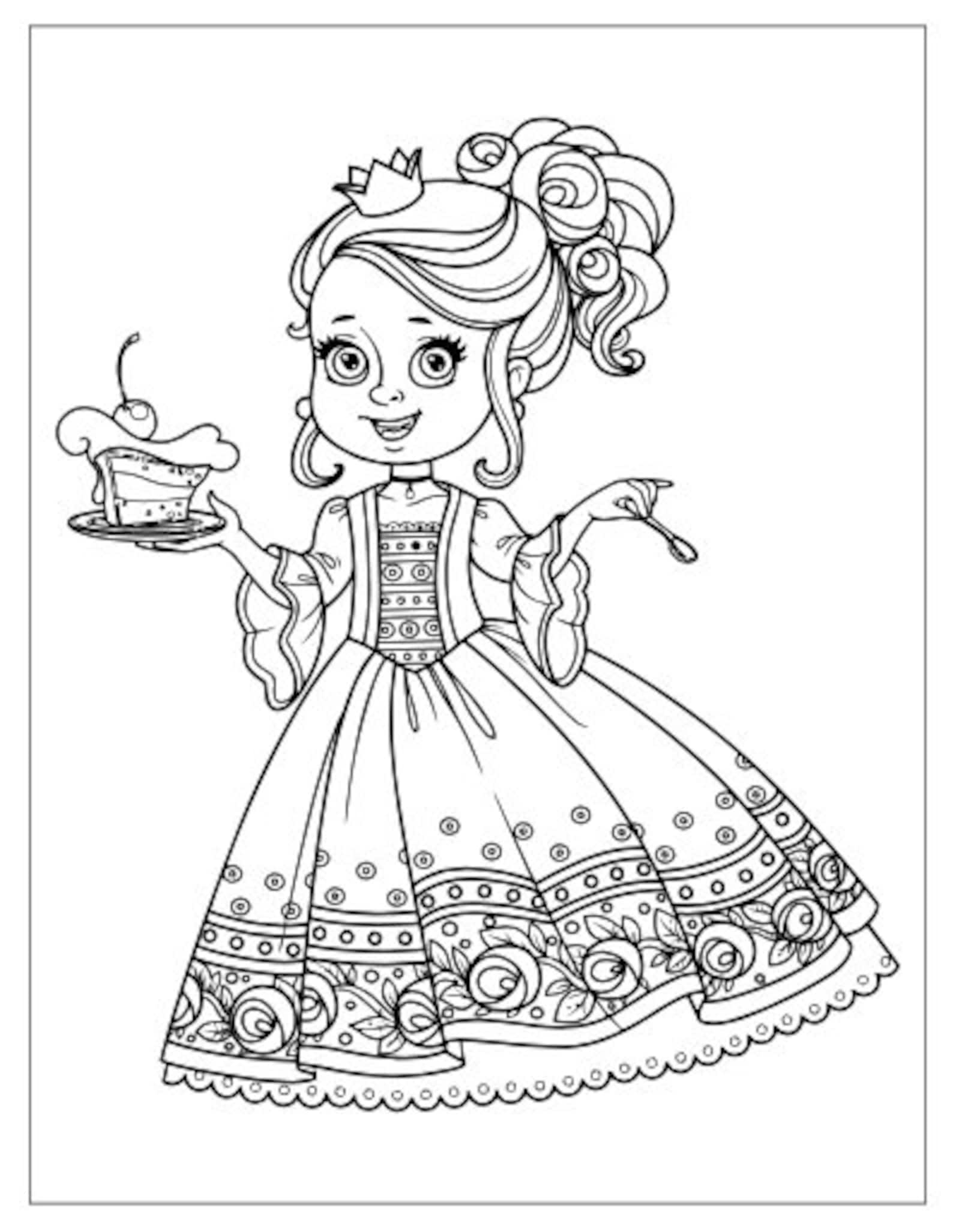 20 Pages of Beautiful Princess Coloring Pages for Kids (5-10 Y/o ...