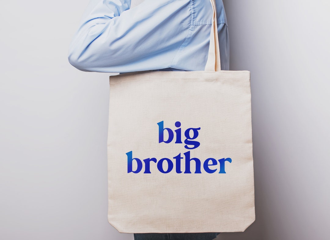 Big Brother Canvas Tote Bag - Big Brother Gifts, Big Brother Gift Bag ...