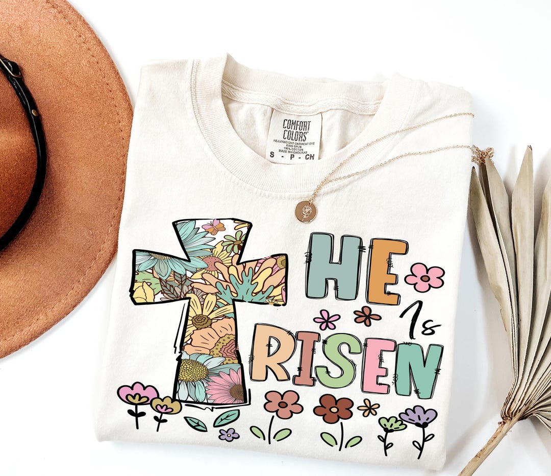 He is Risen Shirt Christian Easter Day Shirt Religious Easter Shirt for ...