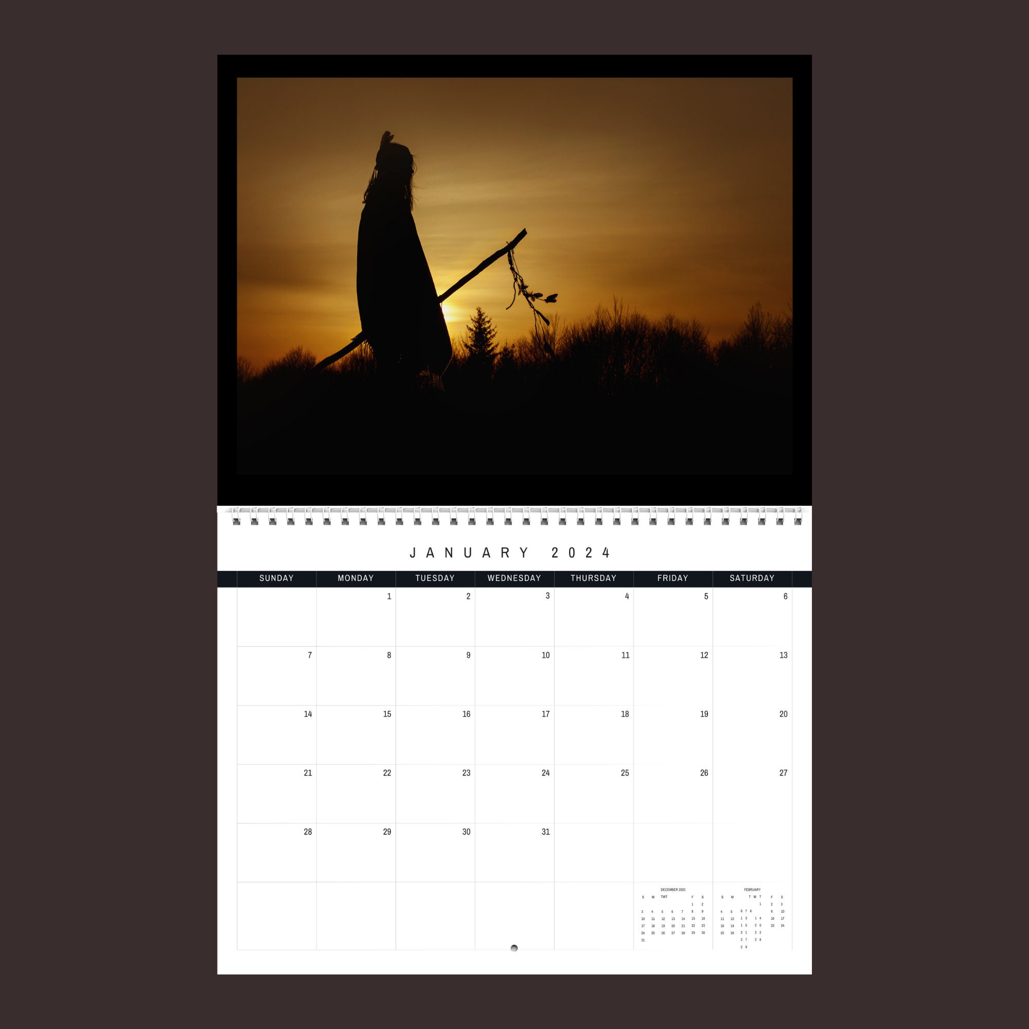 Native American Calendar 2024 Gift Idea for Native American Lovers Wall ...