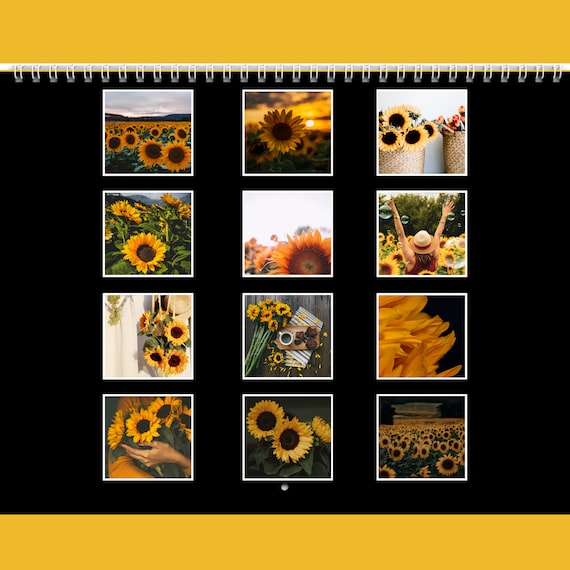 Paper Paper & Party Supplies Sunflower Calendar 2022 Gift Idea For ...