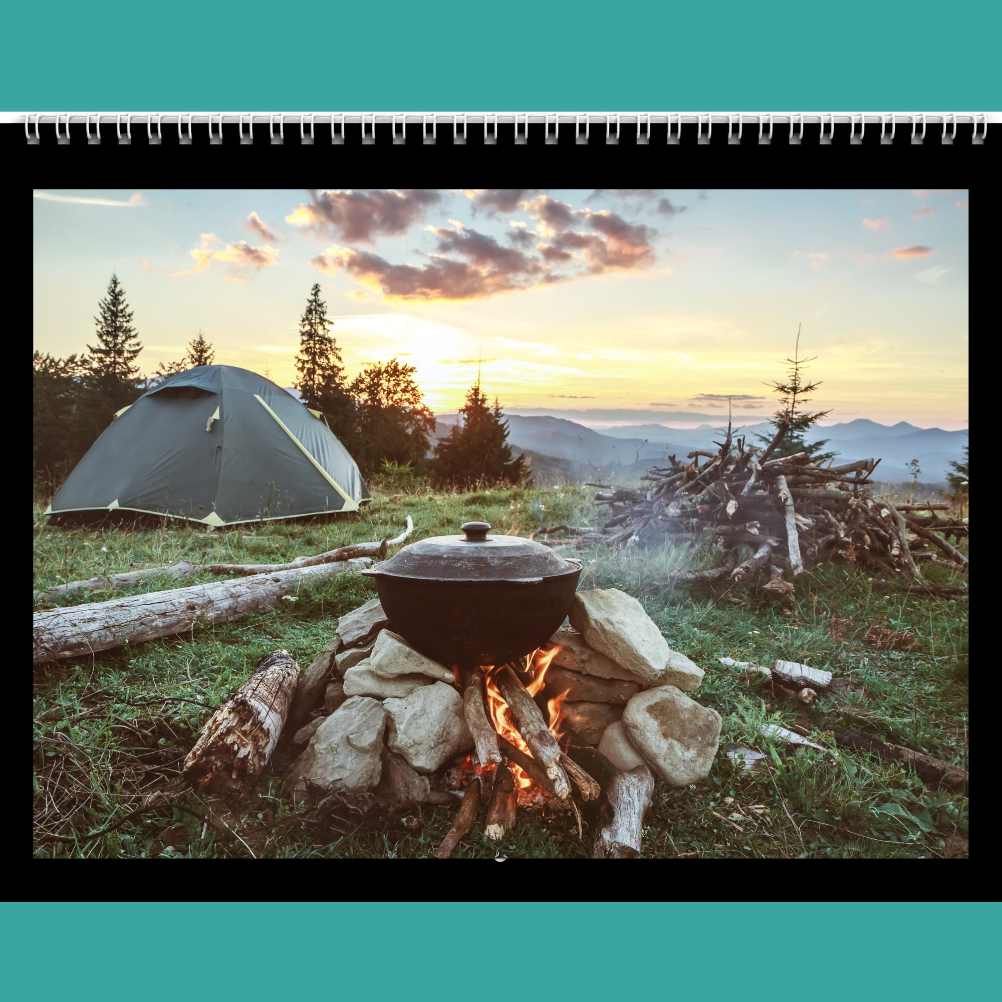 Camping Calendar 2024 Gift Idea for Camping Lovers Wall Calendar ...
