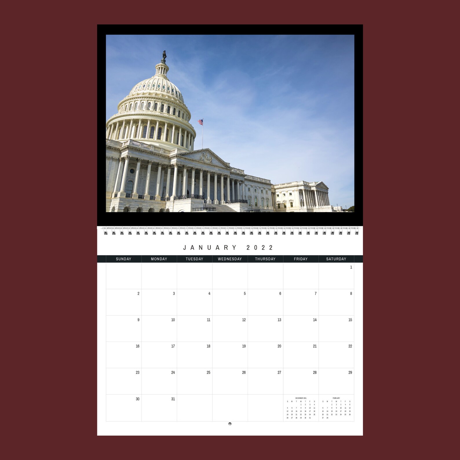 Washington Calendar 2023 Gift Idea for Washington Lovers - Etsy
