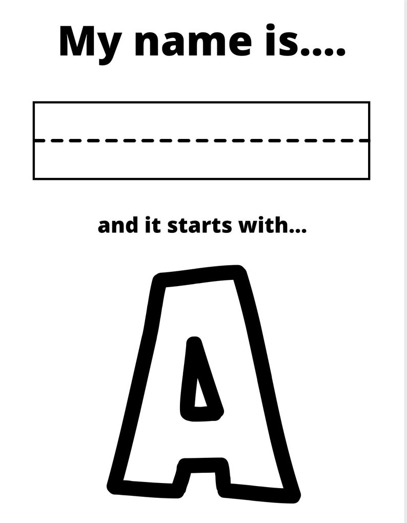 First Week of School Activity- Beginning Letter of Name - Etsy