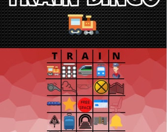 Train Bingo Board Game Perfect for Birthday Party Digital Printable PDF ...