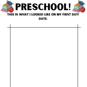 First Day of School Self Portrait Preschool-Sixth Grade | Etsy