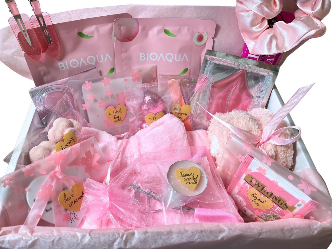 Personalized Pink Pamper Gift Box: Self-care Spa Set - Etsy