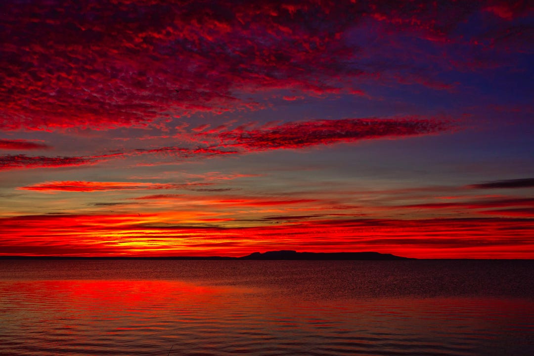 Canvas Print Photograph Giant Red Sky Wall Hanging Wall Décor Custom ...