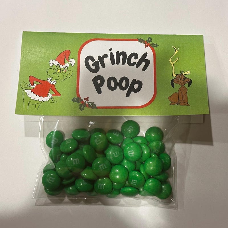 Grinch Poop Tag Printable - Etsy