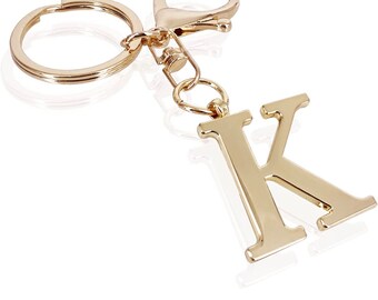 Gold Key Chain Letter - Etsy