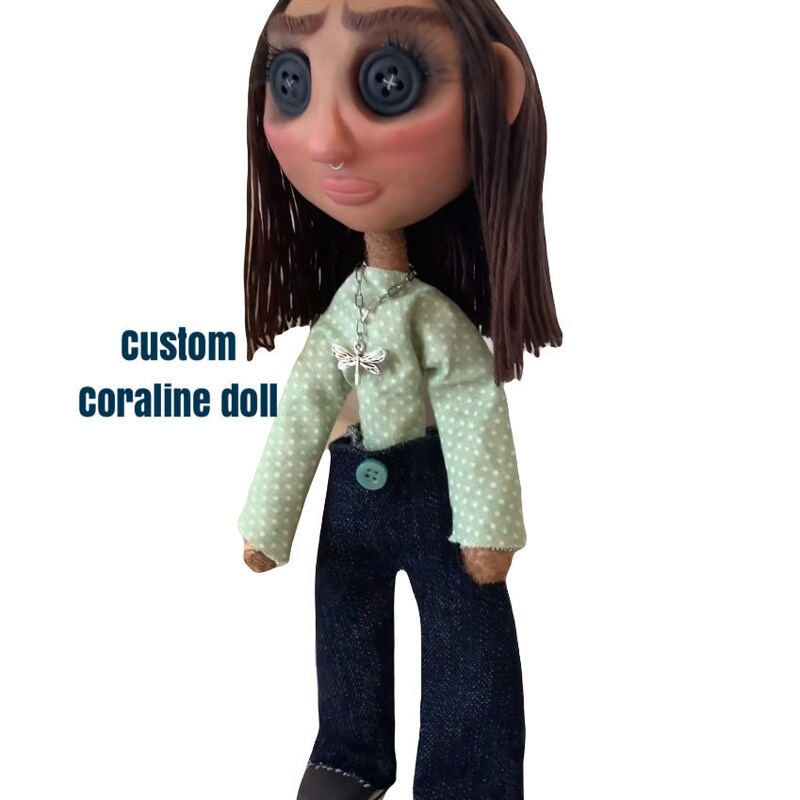 Button Eyes Doll - Etsy