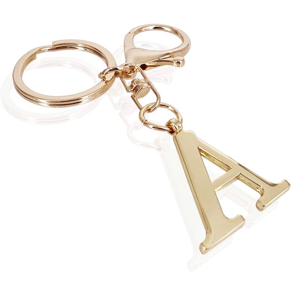 Initial Keychain - Etsy