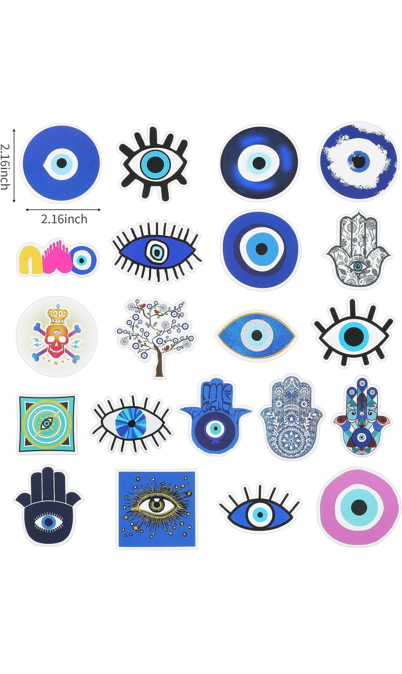 Evil Eye Stickers 20pc Trendy Girly Aesthetic Sticker 20 - Etsy