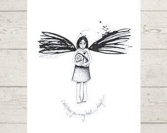 Child Loss. Painted Angel. Consolation Gift. Miscarriage Gift - Etsy