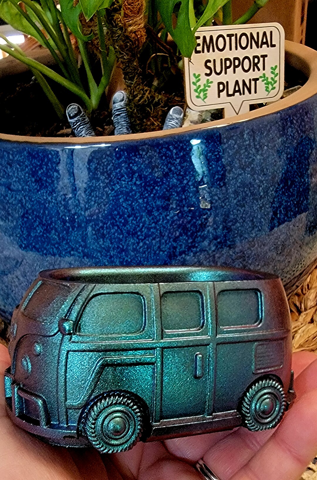 VW Van Planter/hippie Van/love Machine/van Life/succulent Holder/surfer ...