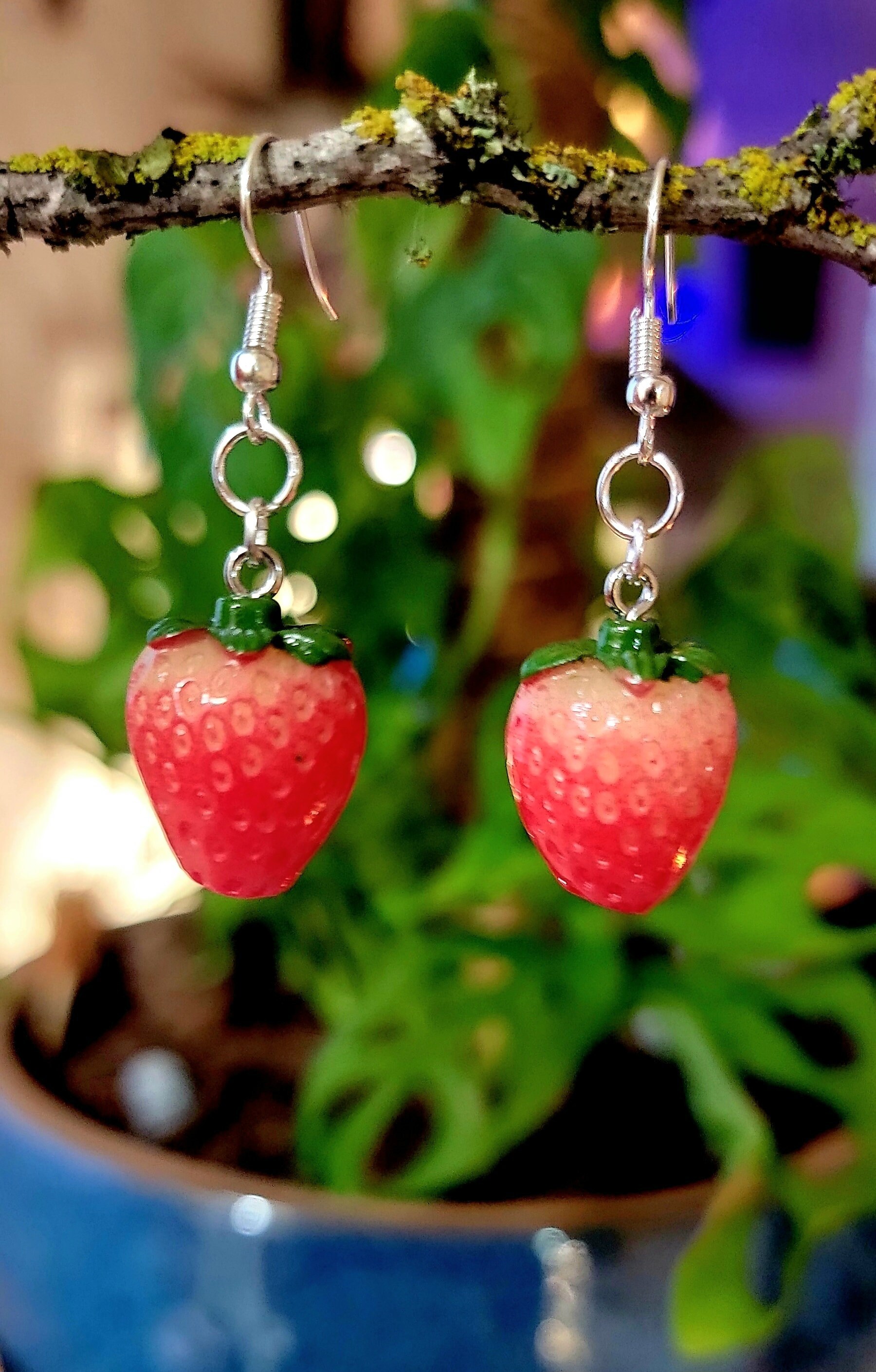 Strawberry Earrings-strawberry Jewelry-fruit - Etsy