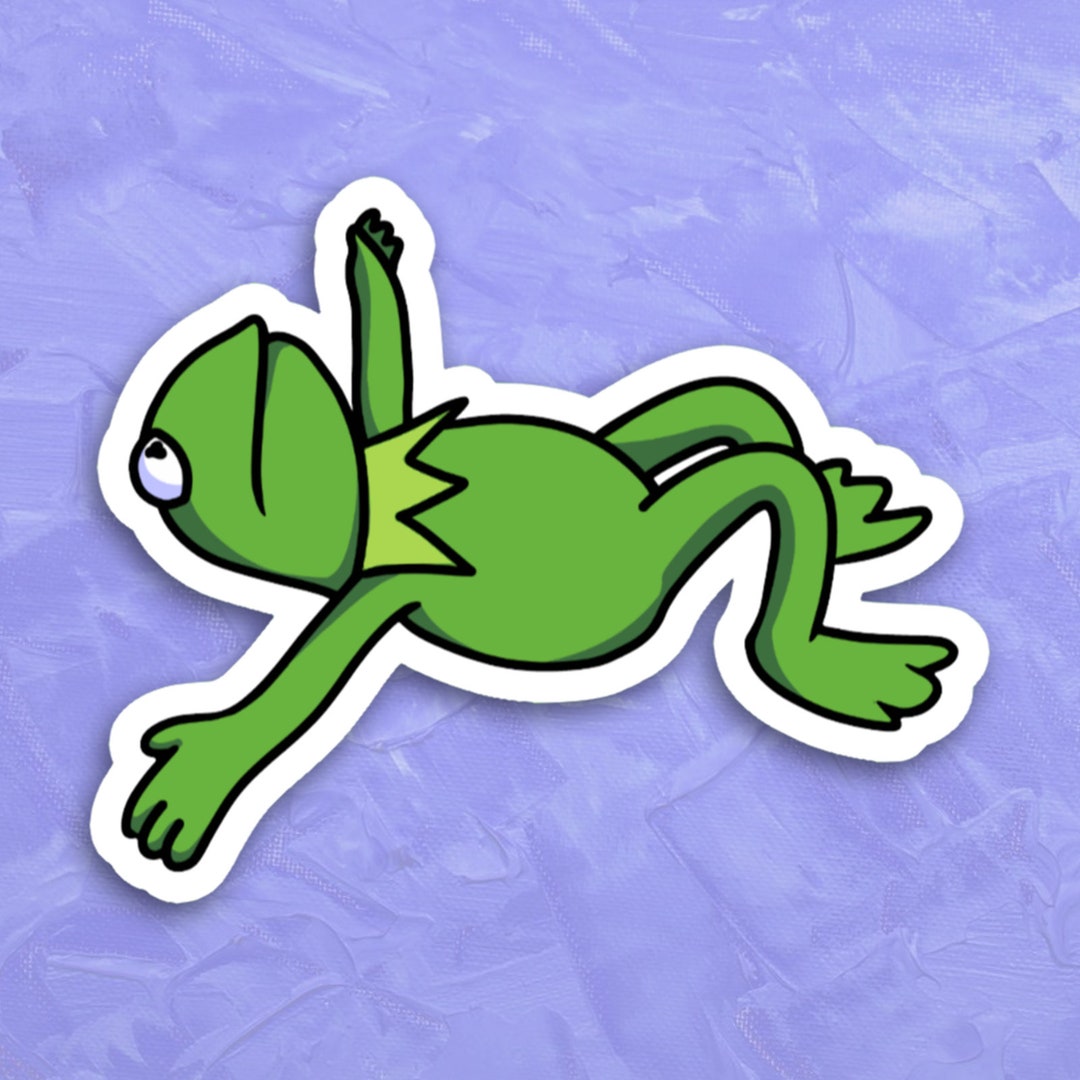 Kermit Frog Dead Sticker Cute Sleep Decal Laptop Sticker - Etsy