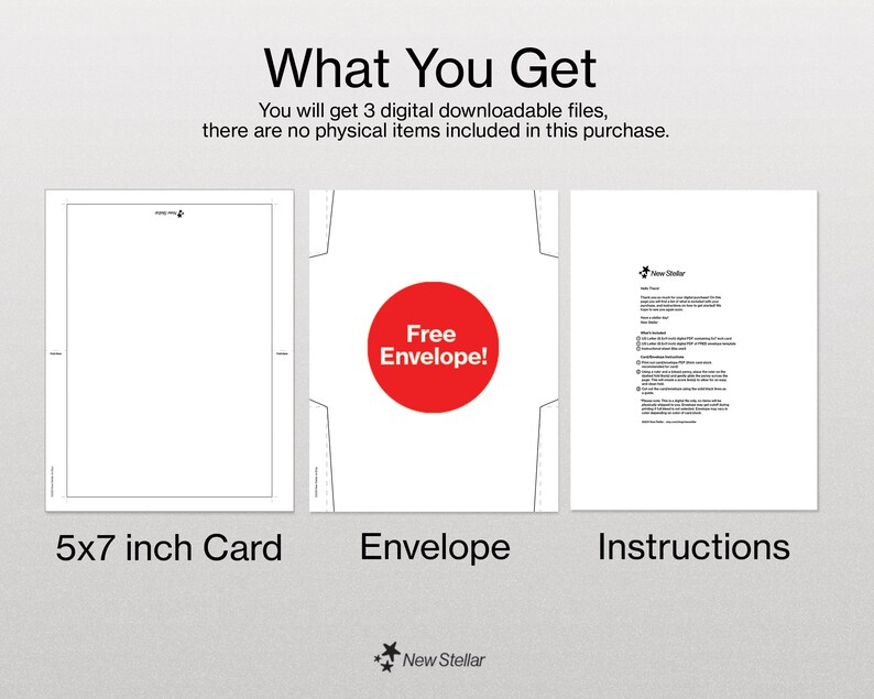 Printable 5x7 Digital Greeting Card Thank You Card Kids/children's ...