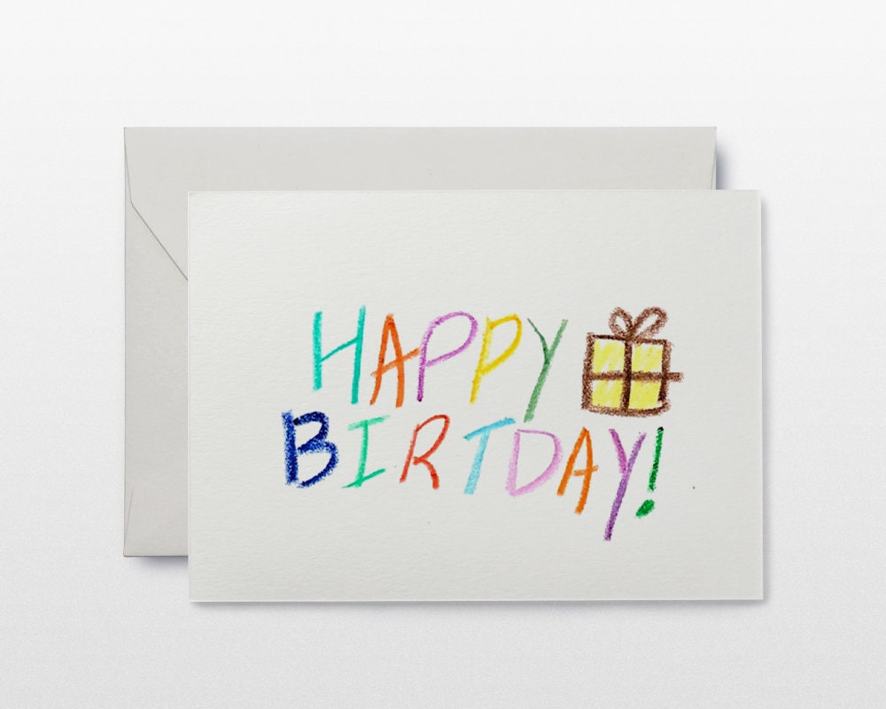 Printable 5x7 Happy Birthday Card Digital Instant Download Kids ...