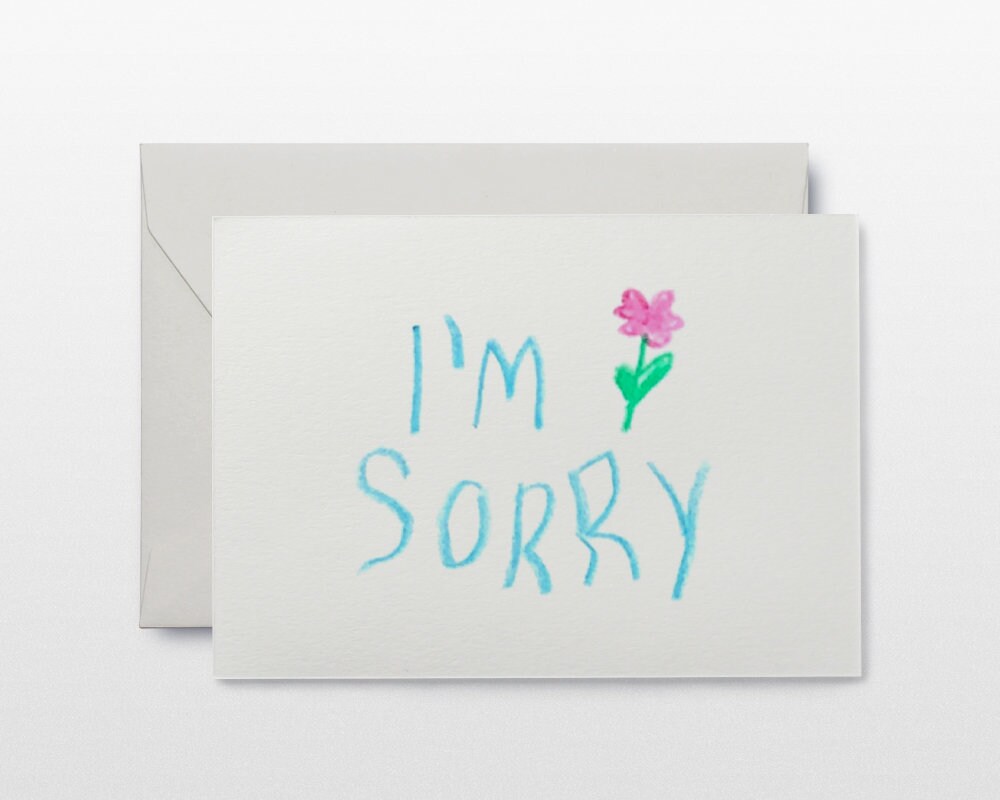 Printable 5x7 Sympathy Card Digital Instant Download I'm Sorry Card ...