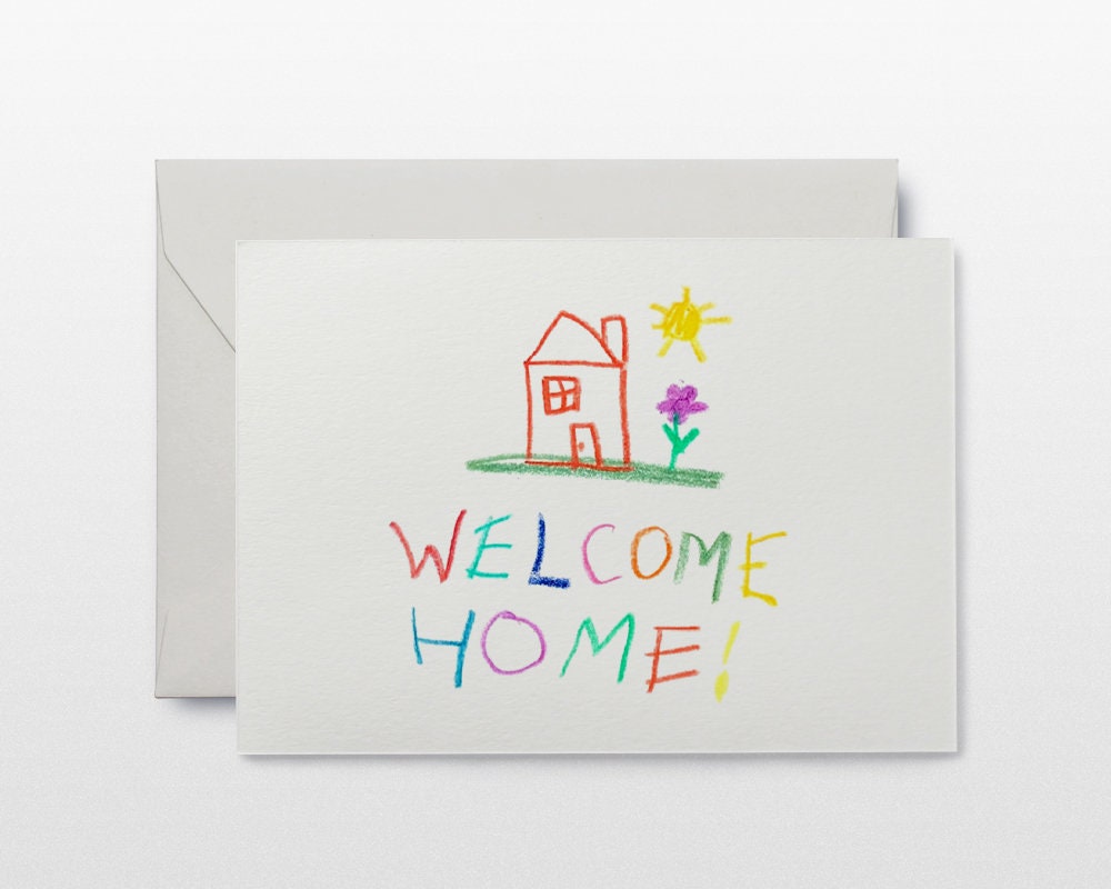 Printable 5x7 Welcome Home Greeting Card | Digital Instant Download ...