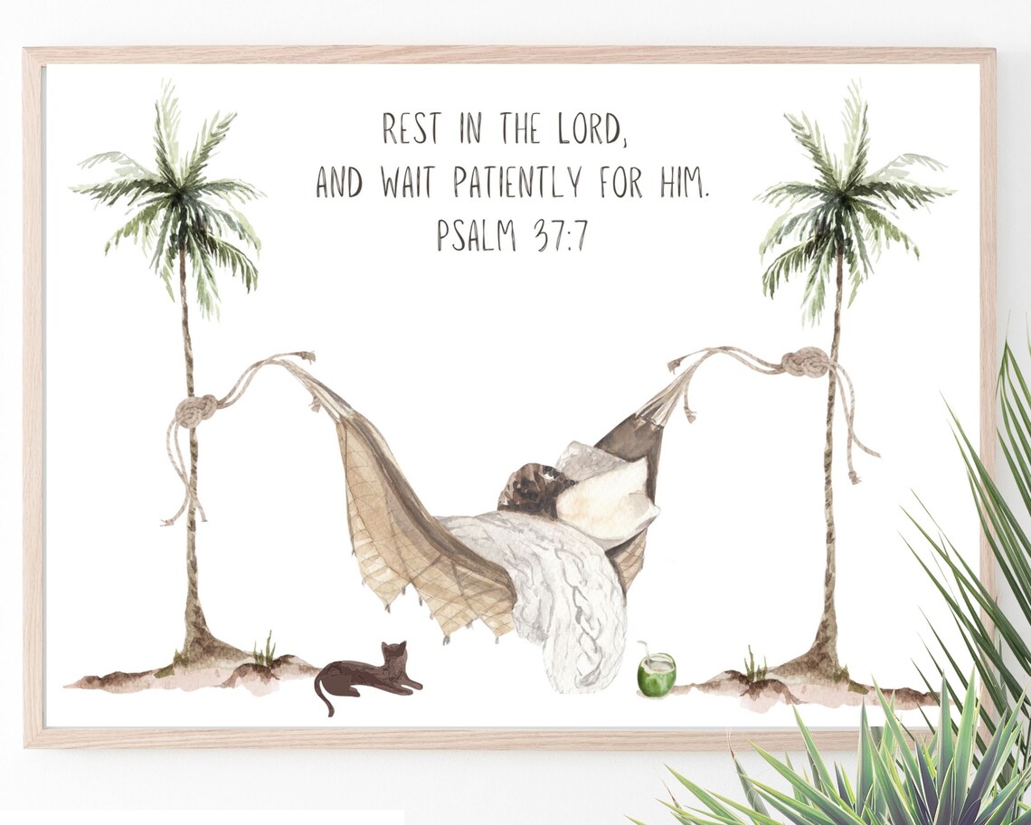 Rest Christian Print 4 sizes Christian Artwork Printable | Etsy