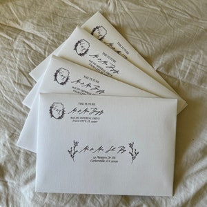 Aesthetic Custom Wedding Envelopes for Save the Dates, Formal ...