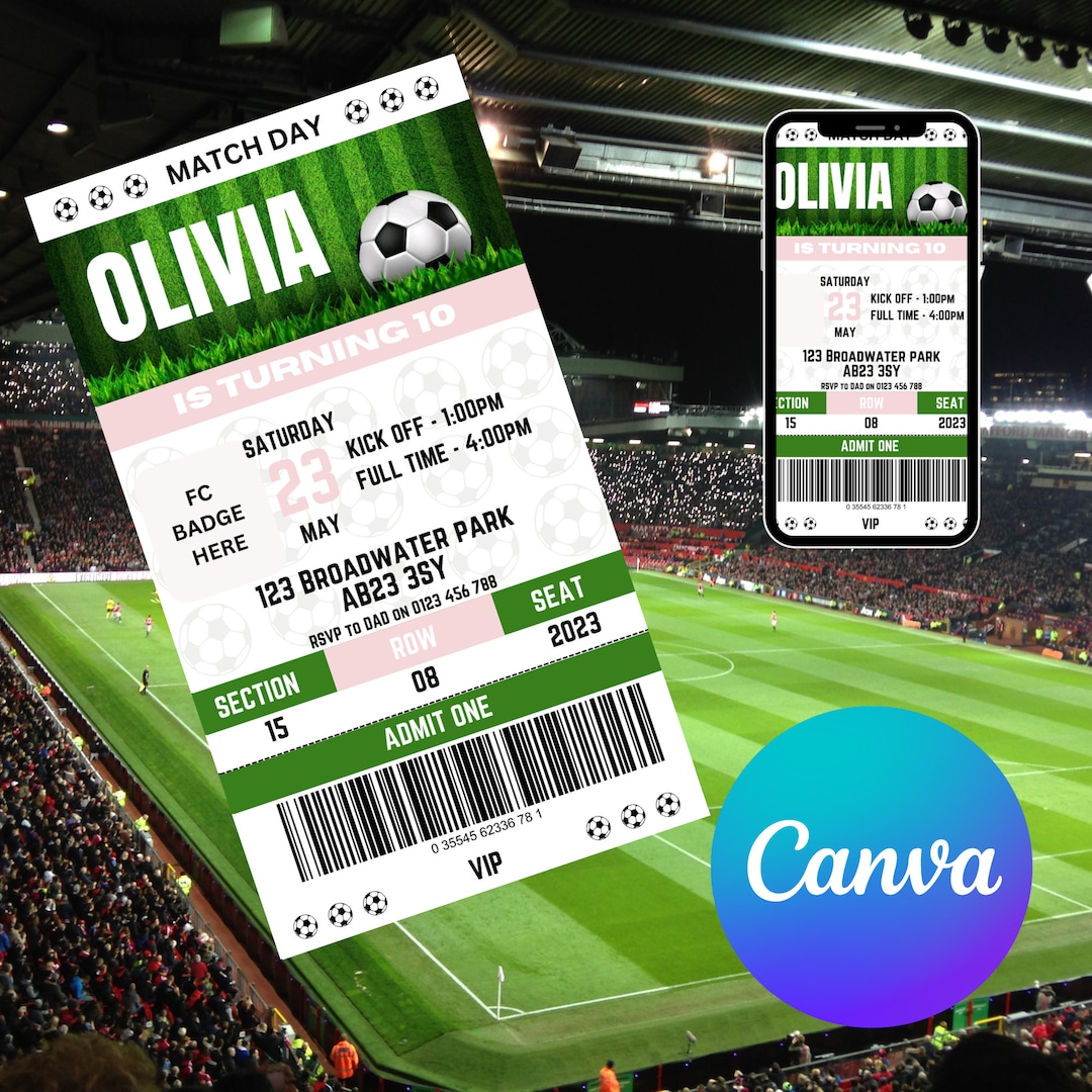 PSG FOOTBALL PARTY Invitation | Football Party Invitation | Kids Soccer ...