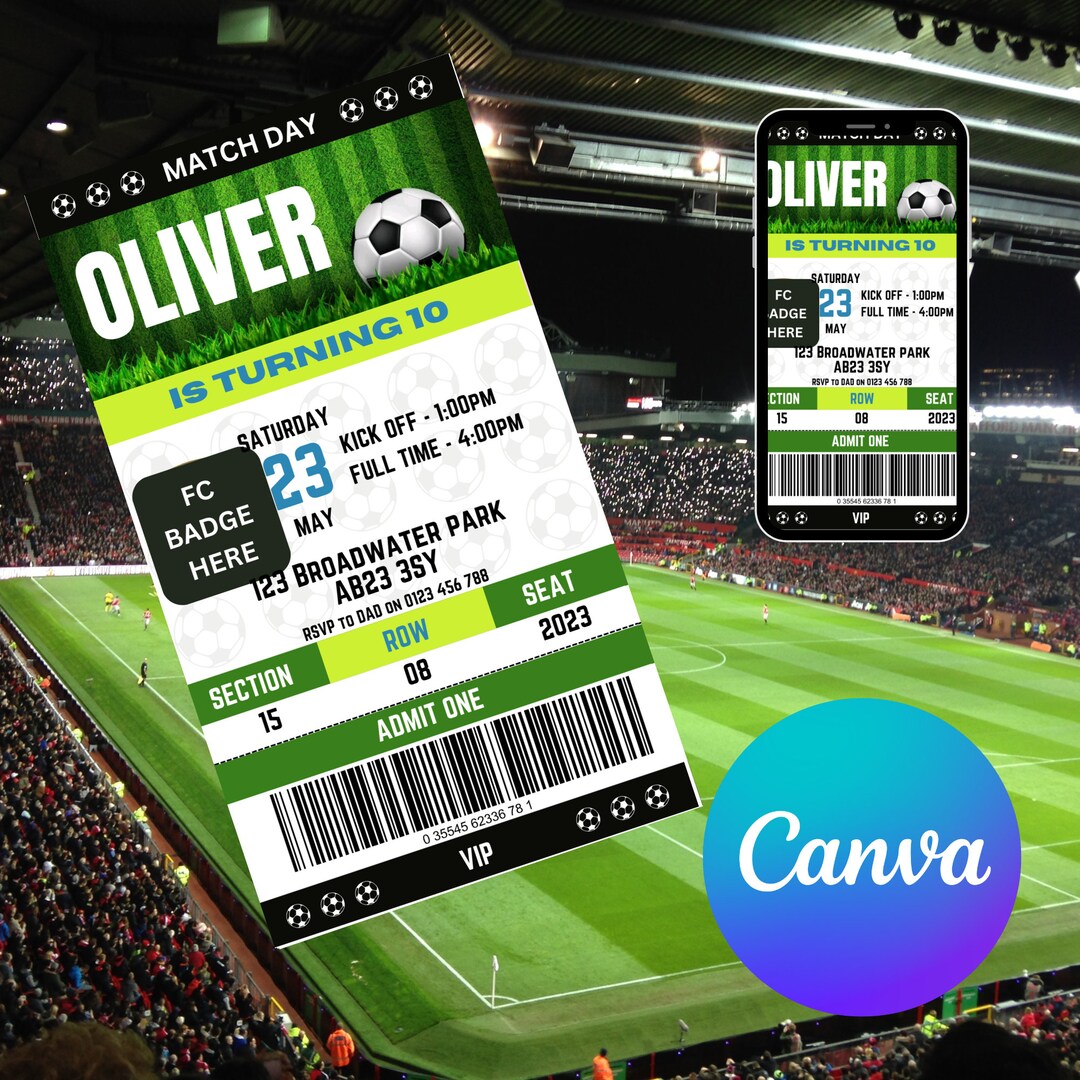 ARSENAL AWAY PARTY Invitation| Football Party Invitation | Kids Soccer ...