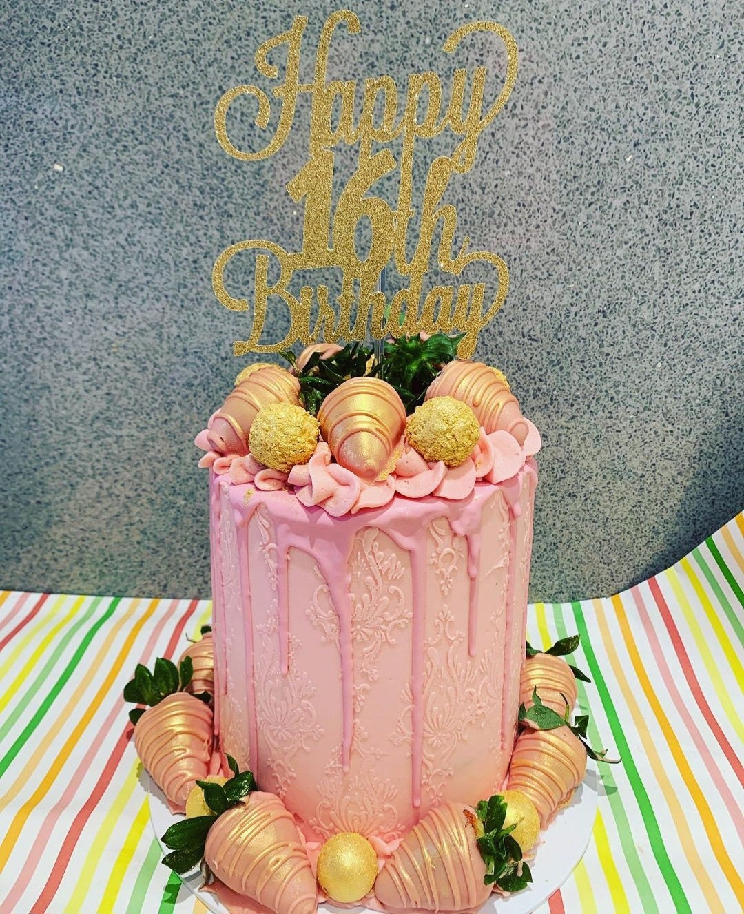 Happy Birthday Age Cake Topper Cake Topper Personalise - Etsy