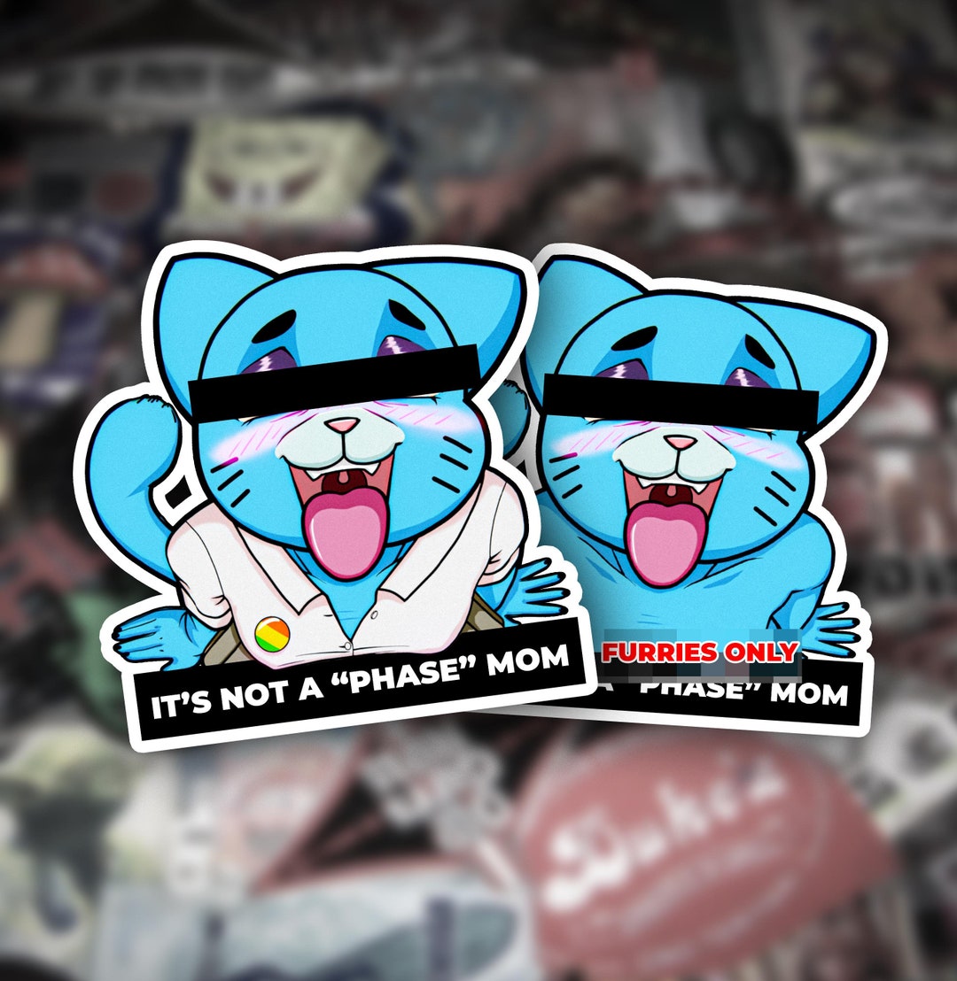 Blue Cat Waifu Sticker | Fur-generation Sticker | It's Not a Phase Mom ...