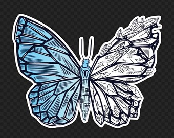 Cracked Ice Sticker - Etsy