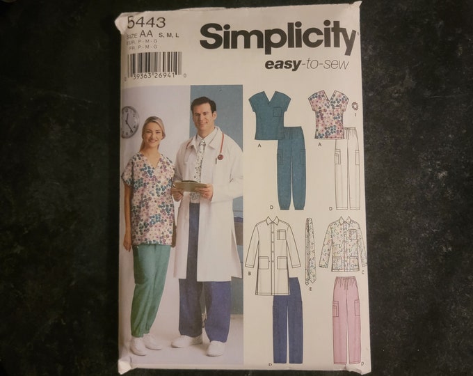 Simplicity 5443 Pattern, Simplicity Scrubs Pattern, Scrubs Jacket Pattern, 5443 Simplicity ...