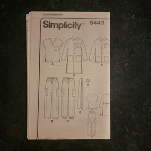 Simplicity 5443 Pattern, Simplicity Scrubs Pattern, Scrubs Jacket ...